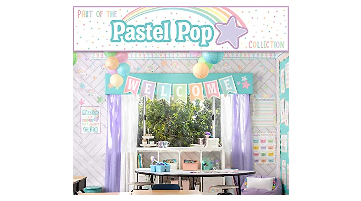 Colorful Pastel Pop Border Trim for Classrooms & Offices