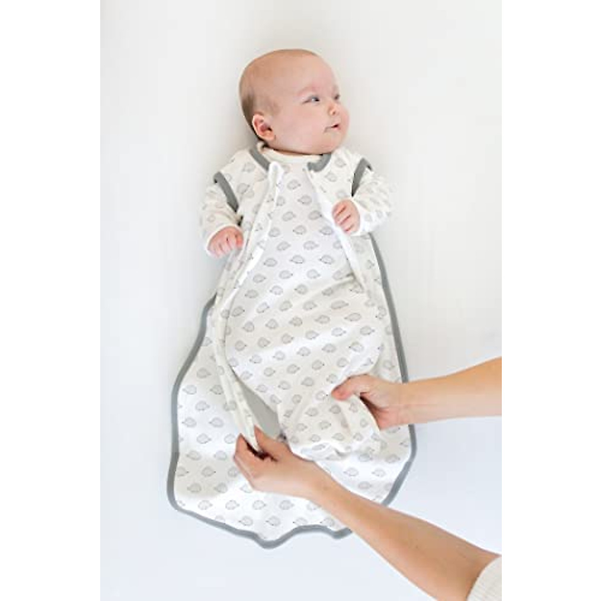 SwaddleDesigns Baby Sleep Sack 0-6 months, Cotton Knit Wearable Blanket with 2-way Zipper, Non-Weighted Sleeping Sack for Safer Sleep, Tiny Hedgehogs, Small
