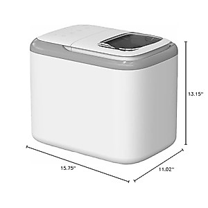 Home Ice Counter Top Portable Machine, Small Ice Machine, Bubble Milk Tea Machine Ice Mini Smart Snow Ice Maker, Commercial with Scoop & Basket, Suitable for Home/Office/Bar/RV