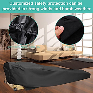 Rowing Machine Cover, Durable 600d Oxford Fabric Sports Rowing Machine Protective Covers with Zip and Drawstring,Waterproof,Dustproof and Breathable,Black,83" Lx24 Wx22”H