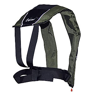 Eyson Slim Inflatable Life Jacket Life Vest Automatic (Olive)
