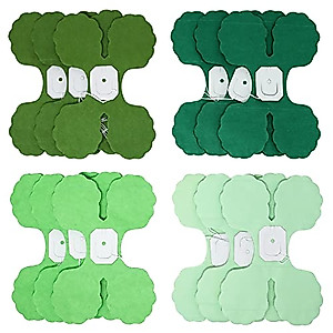 3D Hanging Party Garland Streamers & Photo Backdrop, Tissue Paper Four Leaf Design, 12-Pack (Jungle Green Combo)