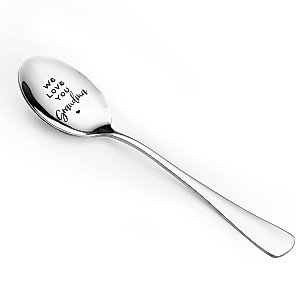 We Love You Grandma Spoon - Funny Grandma Spoon Engraved Stainless Steel - Grandma Gift from Granddaughter Grandson for Mother's DayValentineBirthdayChristmas