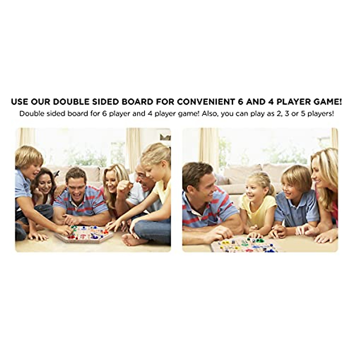 flybold Wooden Game Set - 6 x 10 x 6 Inches - Family-Friendly Game for Kids and Adults - Board Games for Adults for Indoor/Outdoor Fun, BBQs, Parties, and Picnics