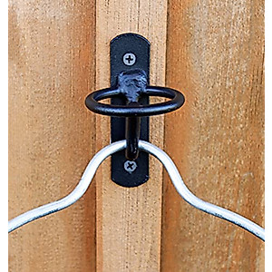 ZRruowin Water Bucket Hook for Horses Metal Bucket Hangers for Horse Stalls Wall Mount Bucket Holder for Grain Feed Stable Farmhouse Supplie (Black)