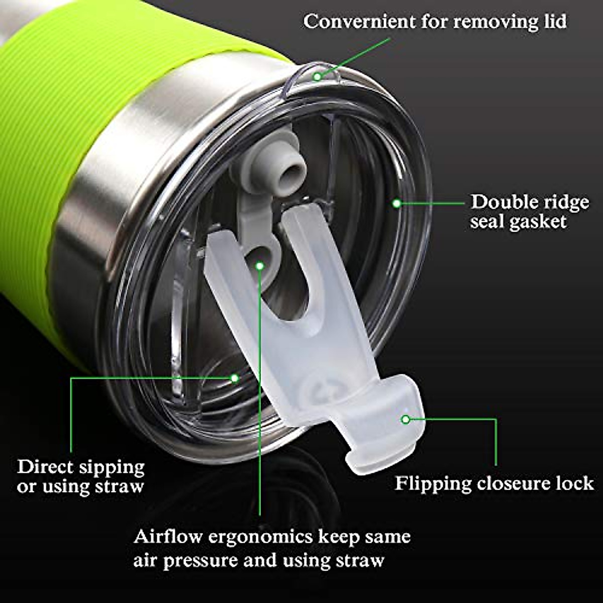 Rommeka Toddler Cups with Straws, 18/8 Stainless Steel Children Smoothie Drinking Sippy Cups, Stacking & Reusable Kids Cups with Straws and Lids, 5 Pack, 12oz