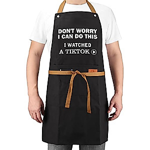 HBESTIE Gifts for Dad, Mom, Father's Day Gifts from Wife, Cooking Aprons Gifts for Men, Women, Birthday Gifts for Dad, Him, Boyfriends, Dad Gifts from Daughter Son, Chef Aprons Grilling Gifts