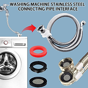 ZDBB 58 PCS Shower Head Garden Hose Screen Filter Gasket.Stainless Steel Water Filter Hose Washer Kit for 1/2,3/4 Inch Plumbing Faucet Screen Fittings and 5/8" Washing Machine Inlet Line Connection