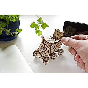 UGEARS Science STEM Mars Rover, DIY Engineering Activity, STEAM School Project, Mechanical Wooden Puzzle, Eco Building 3D Toy, Educational Gift for Kids & Teen, Boy Girl, Self-Assembly Craft Kit