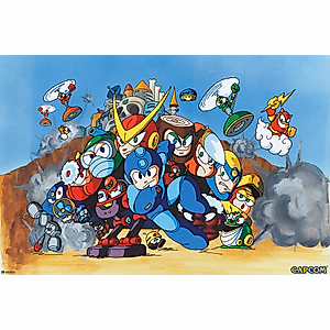 Poster Foundry Mega Man 2 Bosses Video Game Video Gamer Classic Retro Vintage 90s Gaming MegaMan Capcom Legacy Collection Megaman 11 Mega Man X Dr Wily Thick Paper Print Wall Art 8x12