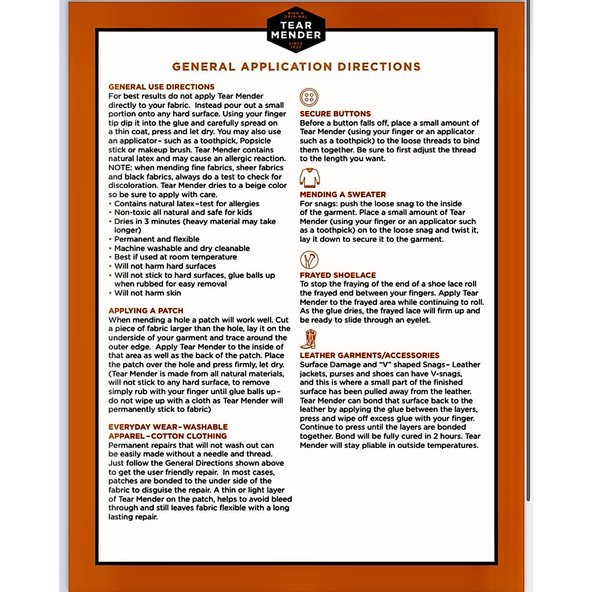 Montana Outdoors Canvas Repair Kit with Over 3.5 Square Feet of Heavy-Duty Canvas & 6 Ounces of Tear Mender Fabric Glue to Repair Tents, Awnings, Pop-Up Campers, Canvas Bags, Covers