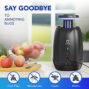 MAGGIFT Bug Zapper, Fruit Flies Trap, Electric Mosquito & Fly Zappers Fly Trap for Outdoor & Indoor for Home, Camping, Gnats, Backyard, Patio