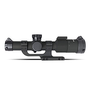 Monstrum G3 1-4x24 First Focal Plane FFP Rifle Scope | ZR300 H-Series Offset Scope Mount | Bundle