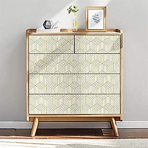 17.7x195 Inches Self Adhesive Vinyl Decorative Geometric Shelf Drawer Liner Contact Paper for Kitchen Backspalsh Walls Cabinets Dresser Table Ceiling Furniture Carfts