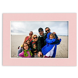 14x18 Mat Bevel Cut for 12x16 Photos - Acid Free Pink Precut Matboard - For Pictures, Photos, Framing - 4-ply Thickness
