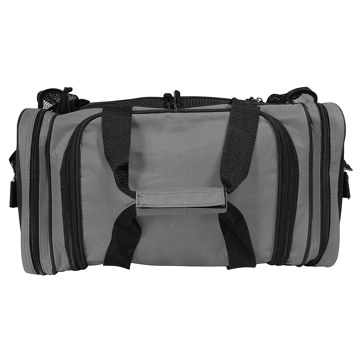 DALIX 17" Duffle Bag Front Mesh Pockets in (Gray) Medium