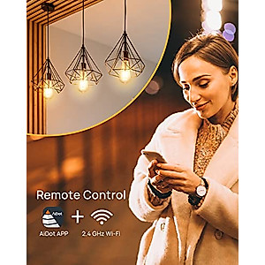 Linkind Smart Edison Bulbs, WiFi LED E26 Edison Bulbs, Dimmable ST64 Vintage Filament Light Bulb, 45W Equivalent, 2200K Soft White, 350lm, Compatible with Alexa, Google Home, No Hub Required, 2 Pack