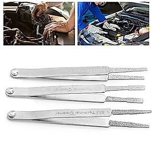 KIMISS Terminal Cleaning Tool, 3PCS Metal Terminal Cleaner Set Auto Repairing Hardware Tool for Small Electrical Spade Pin Connector