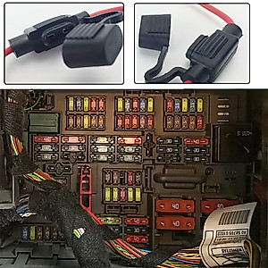 MuHize 10 Gauge Inline Fuse Holder - Heavy Duty 10 AWG Waterproof Add a Circuit Fuse Holder, Standard APR ATO ATC Fuse Holder with 40AMP Standard Fuses(3 Pack)