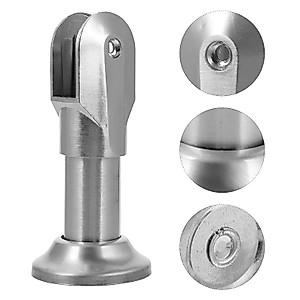 TEHAUX 4pcs Public Restroom Partition Fittings, Stainless Steel Toilet Partition Support Feet Bathroom Support Feet Toilet Partition Hardware for Bathroom Public Restroom