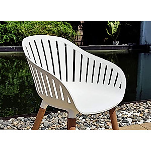 Brampton Chiavari Outdoor Chairs Set of 4 Legs | Perfect for Patio, 4-Piece, Light Teak Finish