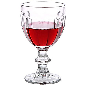 Bezrat Belgian Beer Glass Set of 6 - Craft Brews Belgian Style Stemmed Beer Glasses (7-Ounce)