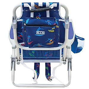 Rio Beach Kid's 5-Position Lay Flat Backpack Folding Beach Chair, Surf Power Surfer