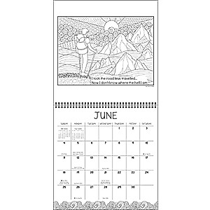 Calm the F*ck Down 2023 Coloring Wall Calendar: Irreverent Adult Coloring