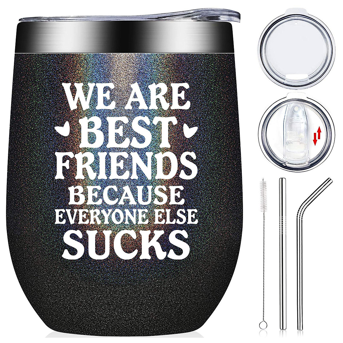 Fufendio Gifts for Best Friends Women - Best Birthday Gifts for Women, Female - Best Friend Christmas Gifts, Friendship Gifts - Insulated Coffee Mug Tumbler Cup