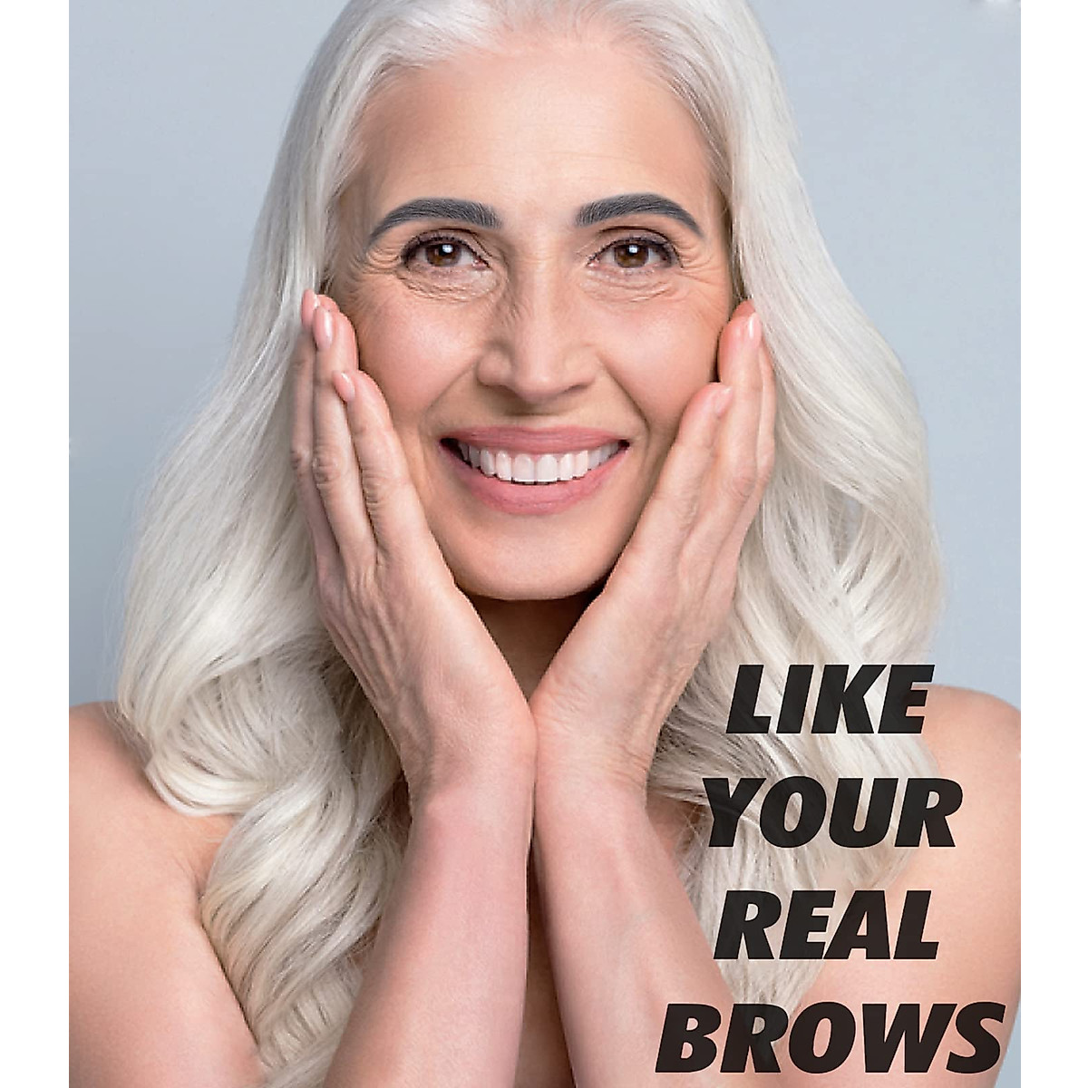 Yfulfill Grey Eyebrow Pencil for Older Women, Gray Eyebrow Pencil for Older Women Waterproof, Eye Brow Pencils for Women Grey, Eyebrow Pen for Gray Hair