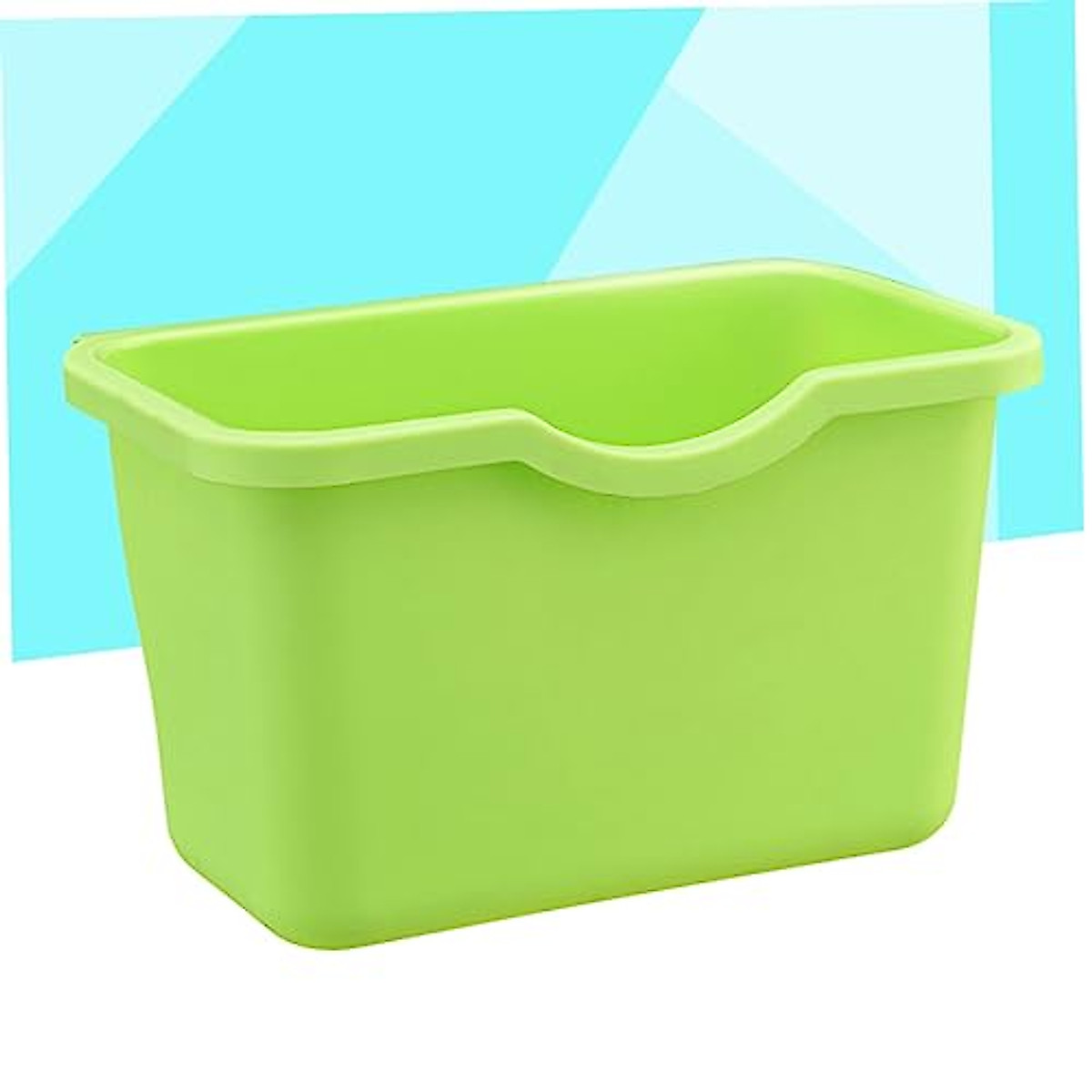 CHILDWEET Multifunctional Green Plastic Hanging Trash Can Space Saving Wastebasket for Deskside Bathroom Kitchen and Recycling Foldable Waste Bin Container