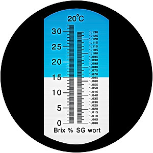 Anpro Brix Refractometer with ATC,Refractometer for win Moisture, Brix and Baume,Dual Scale-Specific Gravity 1.000-1.130 and Brix 0-32%, for Wine Making,Beer Brewing,Maple Syrup,Molasses