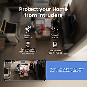 Feit Electric Smart Rotating Light Bulb with Wireless Camera, Motion Sensor, Night Vision, and 2-Way Speaker, 40W Equivalent, E26 Base, 5000K Daylight, 15,000-Hour Lifetime, A450/850/CAMWIFI/LED