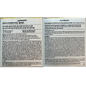 numbuzin No.3 Radiance Glowing Jumbo Essence Pad | Clear Glass Skin, Skin Radiance, Texture Care | Biodegradable Vegan Pads, Fermented Ingredients, Niacinamide | Korean Skin Care | 70 pads/5.07 Fl Oz