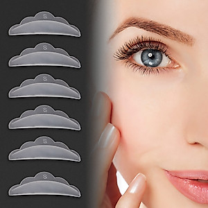 Libeauty Lash Lift Rods, Lash Lift Pads, 6 Pcs SSS Reusable Eyelash Perming Curler Shield Pads, with Premium PU Storage Case for Perfect Lash Lifting
