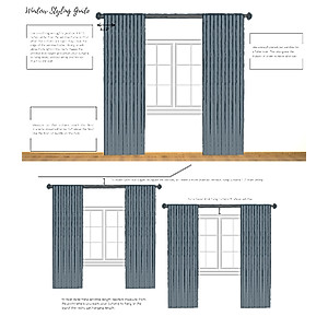 Central Park Linen Tie Top Curtain Semi Sheer Window Treatment Linen Cotton Blend Decorative for Living Room Drape 84 Inch Length Treatment for Bedroom Farmhouse Rustic Curtain, Linen, 1 Panel
