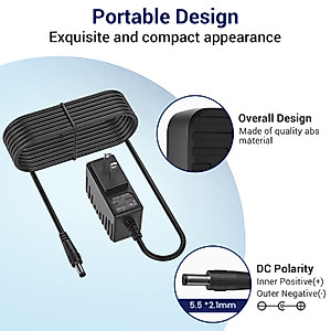 CGGXJP 6v 2A dc Power Adapter for ProForm Elliptical LE/EX Series 480 490 500 390 395 510EX 400 700 Cardio Cross Trainer Exercise Bike Replacement Charger Cable.(DC Plug Size is 5.5mm x 2.1mm)