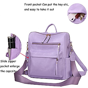 IBLUE Fashion Backpack Purse for Women Convertible Travel Shoulder Bag PU Leather Satchel Handbags,#B31(green)