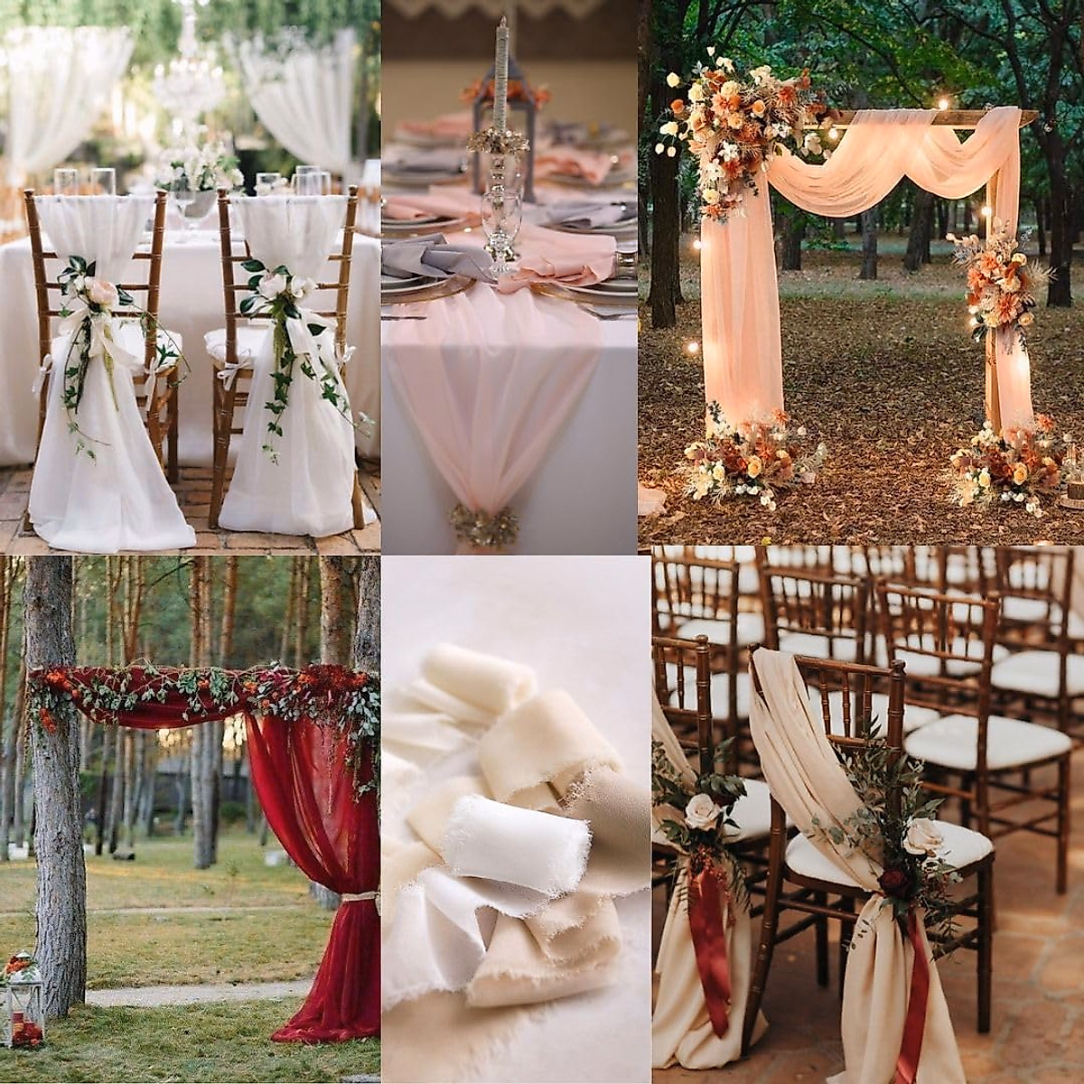 F as in Fabric | Chiffon Fabric | 4 Yards | 60" Wide | Wedding Decoration, DIY Decoration, Sheer, Drapery (Black, 4 Yards)