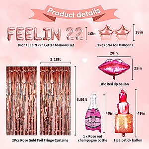 22 Birthday Decorations For Women 22nd Birthday Decorations For Women Girls Feelin 22 Balloons Feelin 22 Banner 22nd Birthday Supplies 22nd Birthday Balloons 22 Birthday Party Supplies Favors