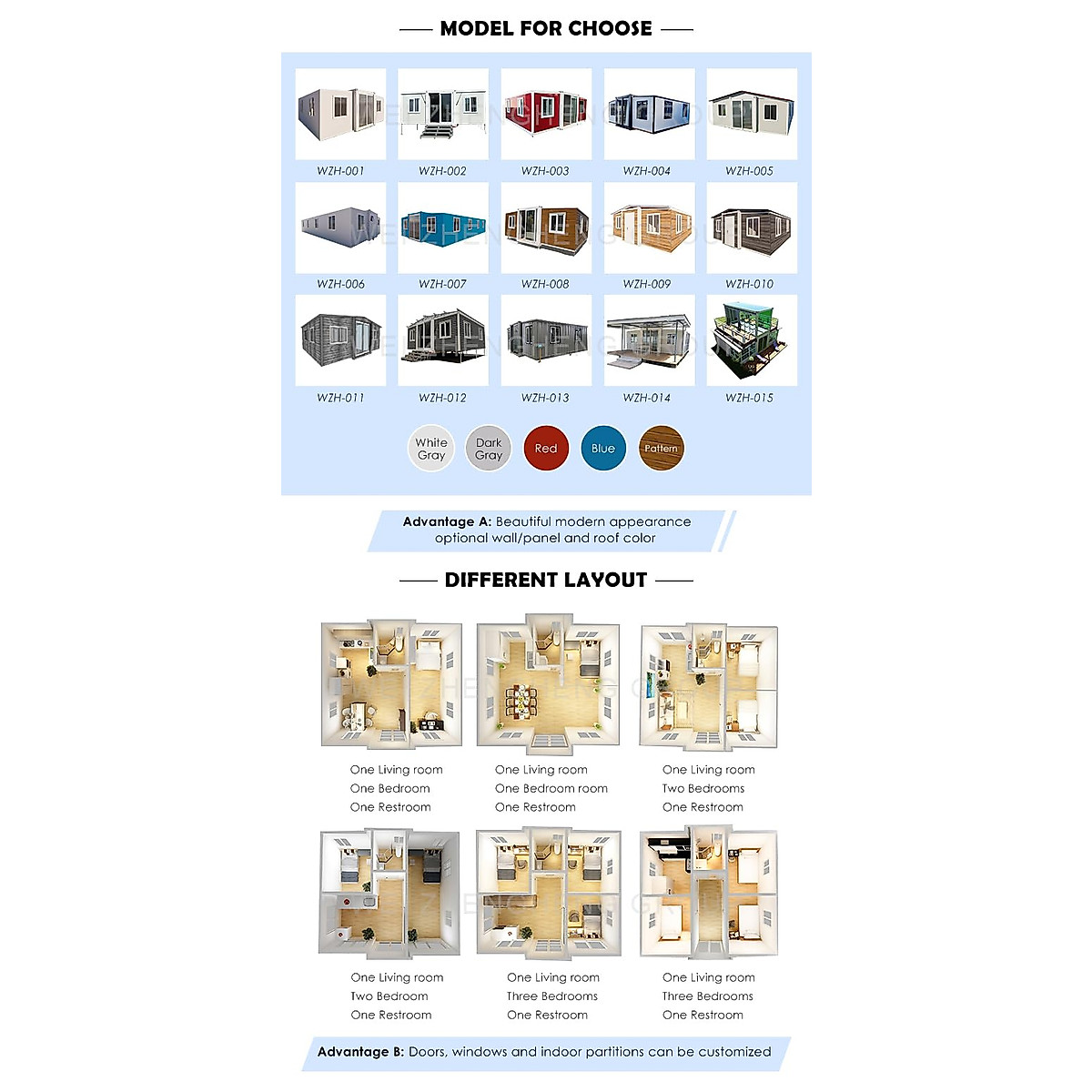 Kozay Tiny Homes 40FT Tiny House to Live with 3 Bedroom,1 Full Equiped Bathroom and Kitchen,Prefabricated Container House for Adults Living,Foldable Mobile Home Shipping Guaranteed