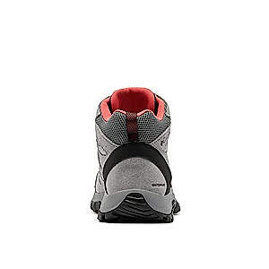 Columbia Women's Redmond III Mid Waterproof Walking Shoe Hiking, Steam/Red Coral, 7.5