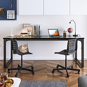 Coleshome 71 Inch Computer Desk, Modern Simple Style Desk for Home Office, Study Student Writing Desk, Black