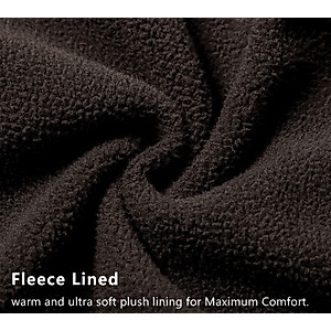 THE GYM PEOPLE Men's Fleece Crewneck Sweatshirt Thick Loose fit Soft Basic Pullover Sweatshirt(Brown, Small)