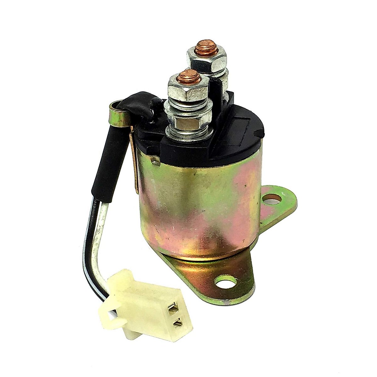 Starter Motor Solenoid W/ 2-Wire Plug for A-ipower SUA9000E SUA10000EC SUA12000E for Predator 7000/8750W 420cc for Generac GP6500E GP7500E GP8000E for All Power Gentron 10000W Generator W/Pigtail