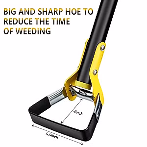 BsBsBest Scuffle Hoe Garden Tool, Stirrup Loop Stirrup Hoe with 72 Inch Adjustable Long Hand, Oscillating Hoe Great for Weeds in Backyard,Vegetable Garden