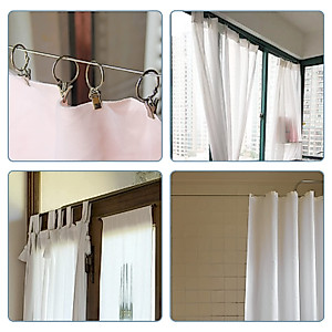 17.4FT Stainless Steel Clothes Lines for Hanging Clothes Outside - DEWEL Clothesline Heavy Duty for Wire Curtain Hanging - Windproof Anti-sag Multipurpose Outdoor Clothesline