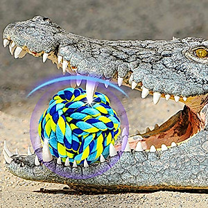 XL Dog Chew Toys for Aggressive Chewers, Dog Balls for Large Dogs, Heavy Duty Dog Toys with Tough Twisted, Dental Cotton Dog Rope Toy for Medium Dogs, 6 Pack Indestructible Puppy Teething Chew Toy