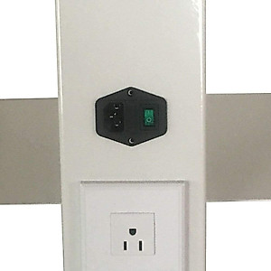 Multi-Function Trolley Cart,3 Tier Rolling Lab Mobile Cart w/Built-in Socket,De-ntal Medical Cart Trolley 3 Layers Salon Beauty Instrument Tray Rolling Clinic Spa Cart Esthetician Cart