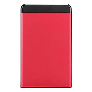 Garsentx Portable External Hard Drive Box 8TB SSD/HDD SATA Slim 2.5 Inches USB 3.0 Easy Installation for Windows (Red)